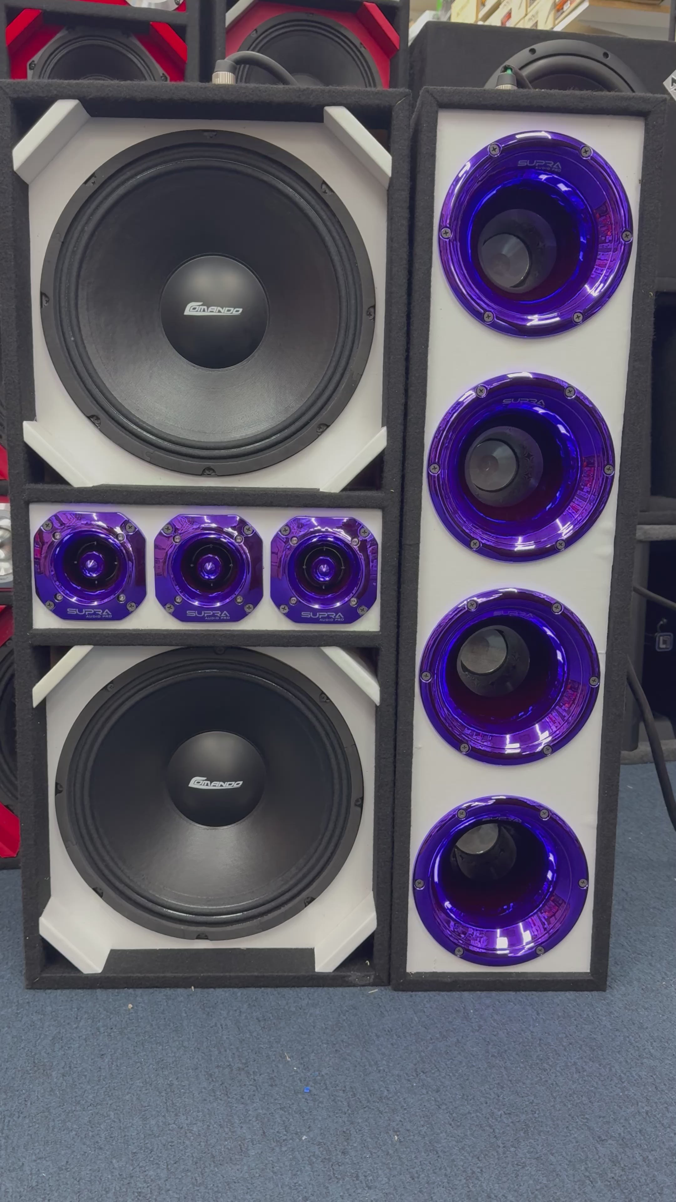 12” setup purple W/ supra tweeter – Orange Electronics